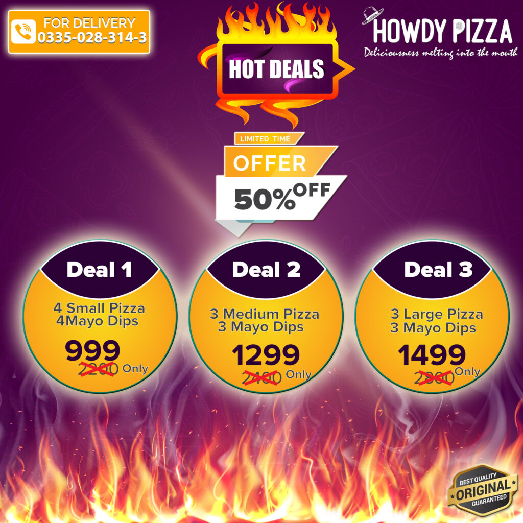 Howdy Pizza Karachi Menu - Find Pizza Menu - Pizza Deals and Prices ...