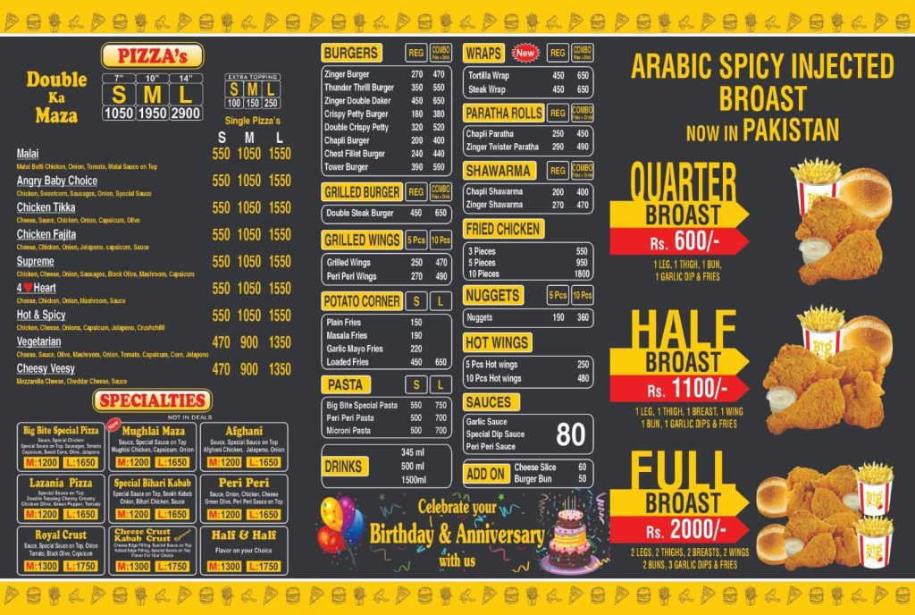 Big Bite Pizza Menu - Find Pizza Menu - Pizza Deals and Prices around ...