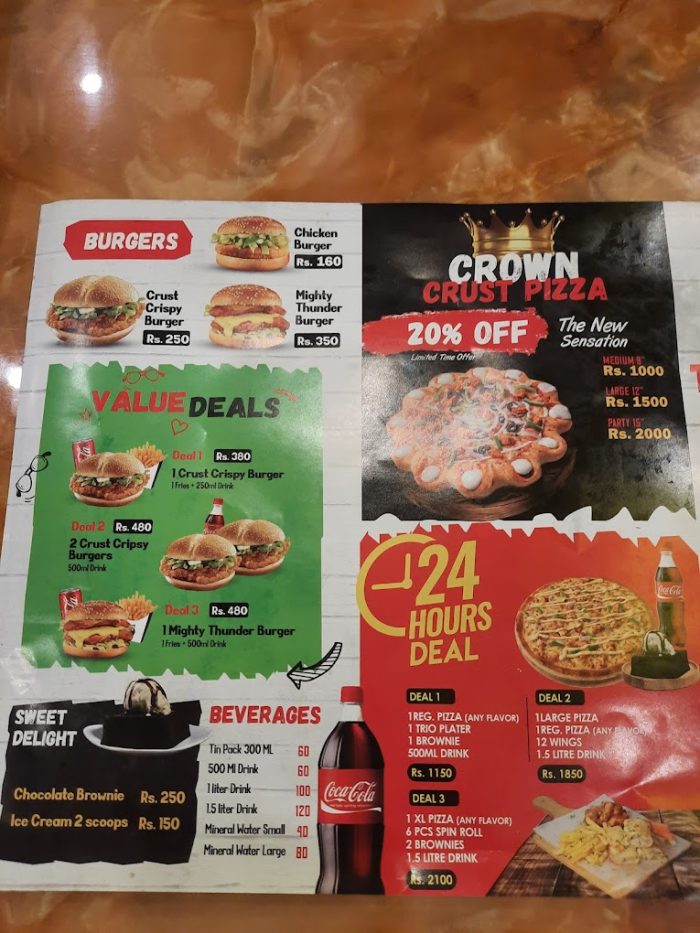 Crust Pizza Gujranwala Menu - Find Pizza Menu - Pizza Deals and Prices ...