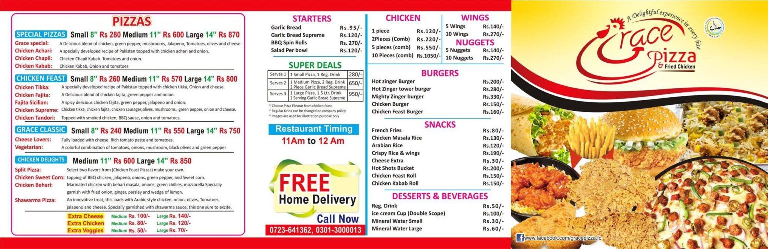Grace Pizza Daharki Menu - Find Pizza Menu - Pizza Deals and Prices ...